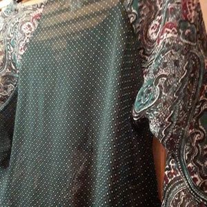 Band of Gypsies | Tops | Band Of Gypsies Dark Green Paisley Boho Mesh ...